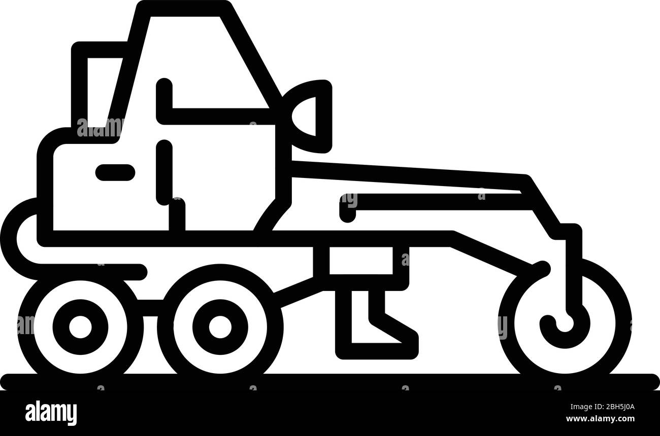 Grader machine truck icon, outline style Stock Vector Image & Art - Alamy