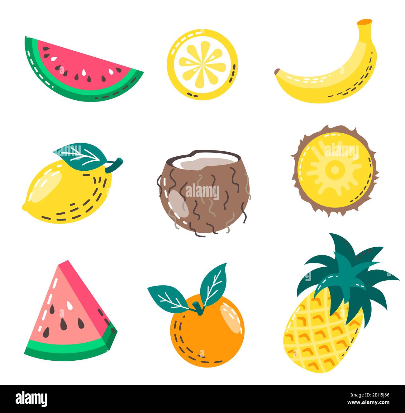 Banana slice vector vectors hi-res stock photography and images - Alamy