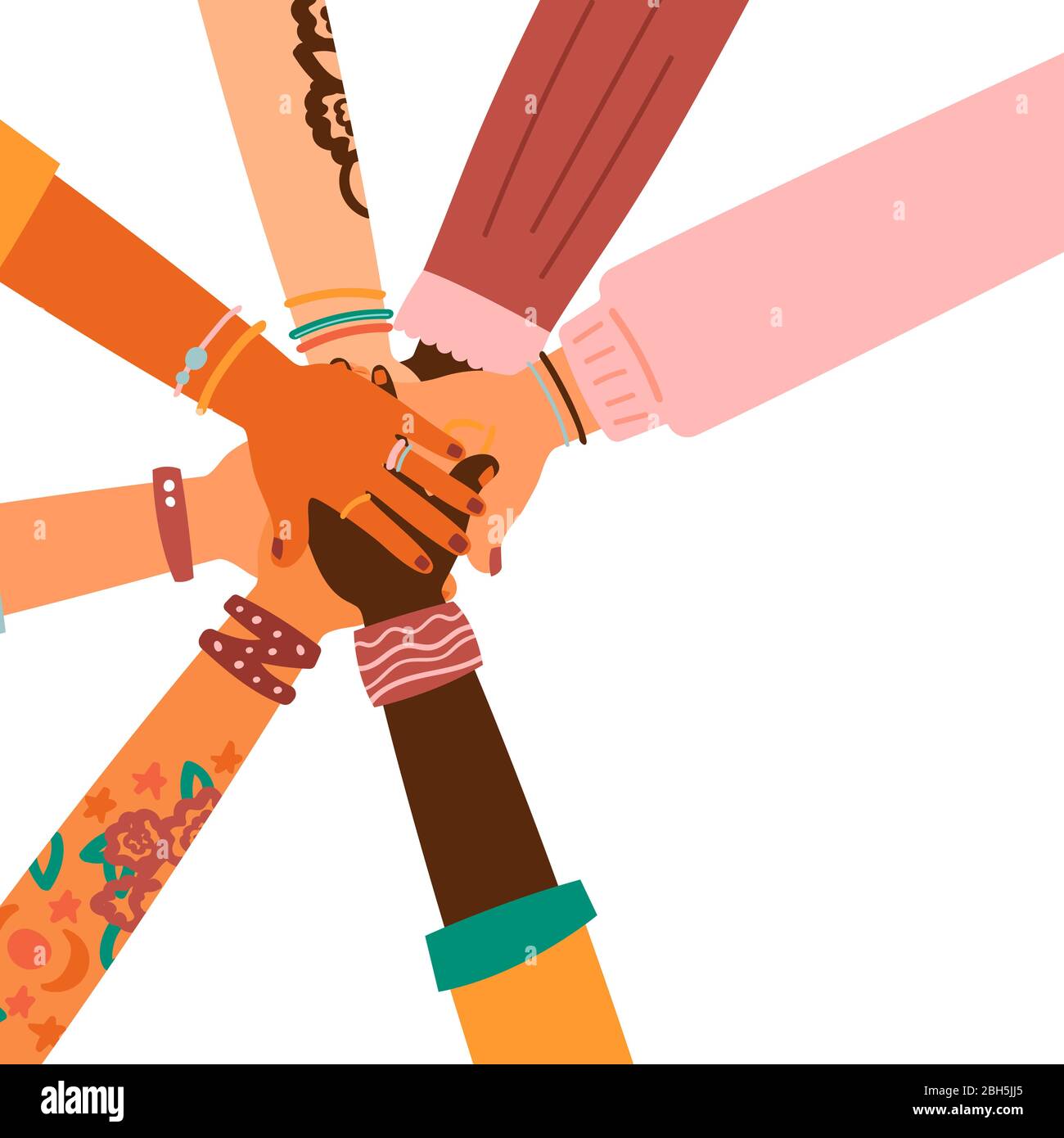 Different races hands hi-res stock photography and images - Alamy