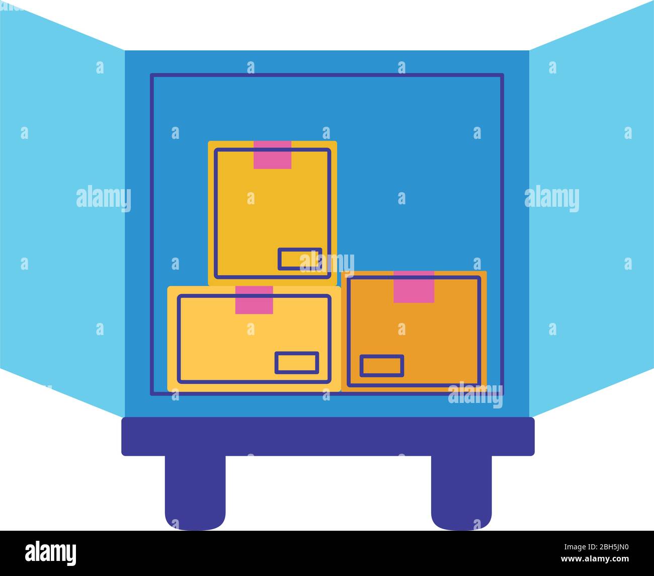 truck delivery service flat style icon Stock Vector Image & Art - Alamy