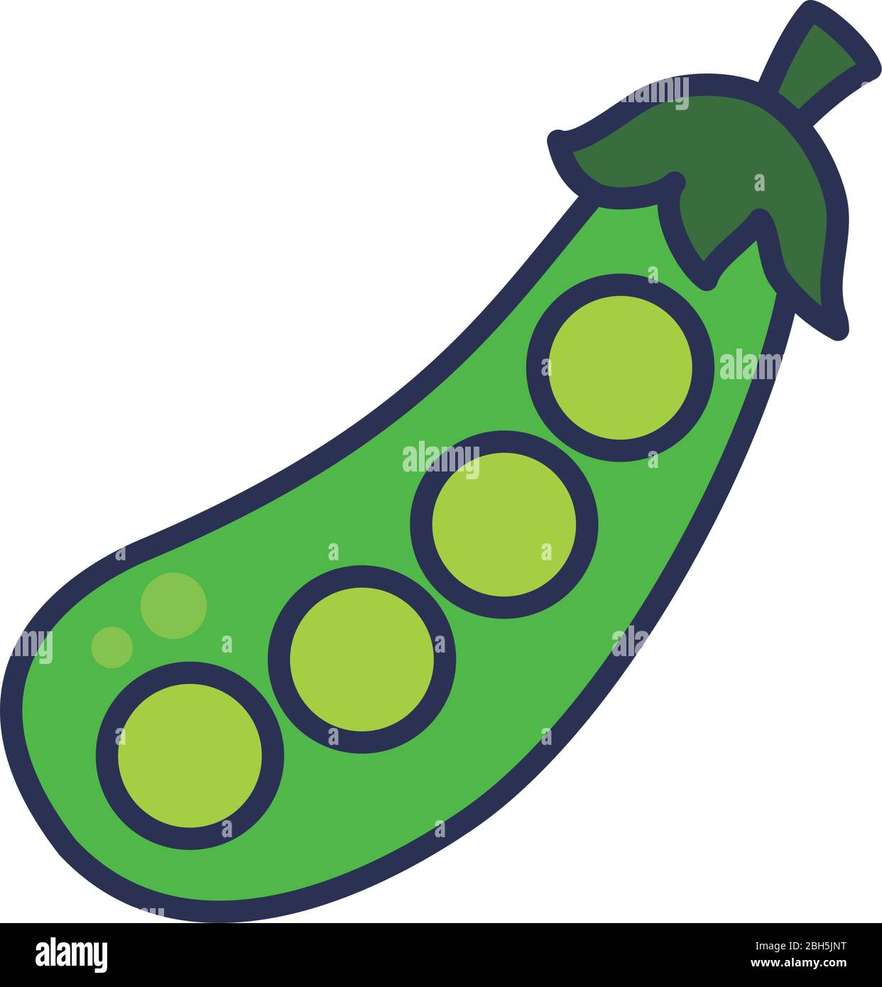 fruits and vegetables concept, peas in a pod icon over white background ...