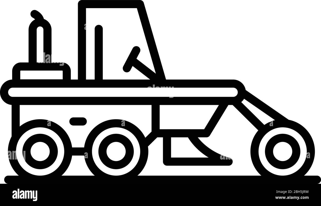 Demolition grader machine icon, outline style Stock Vector Image & Art ...