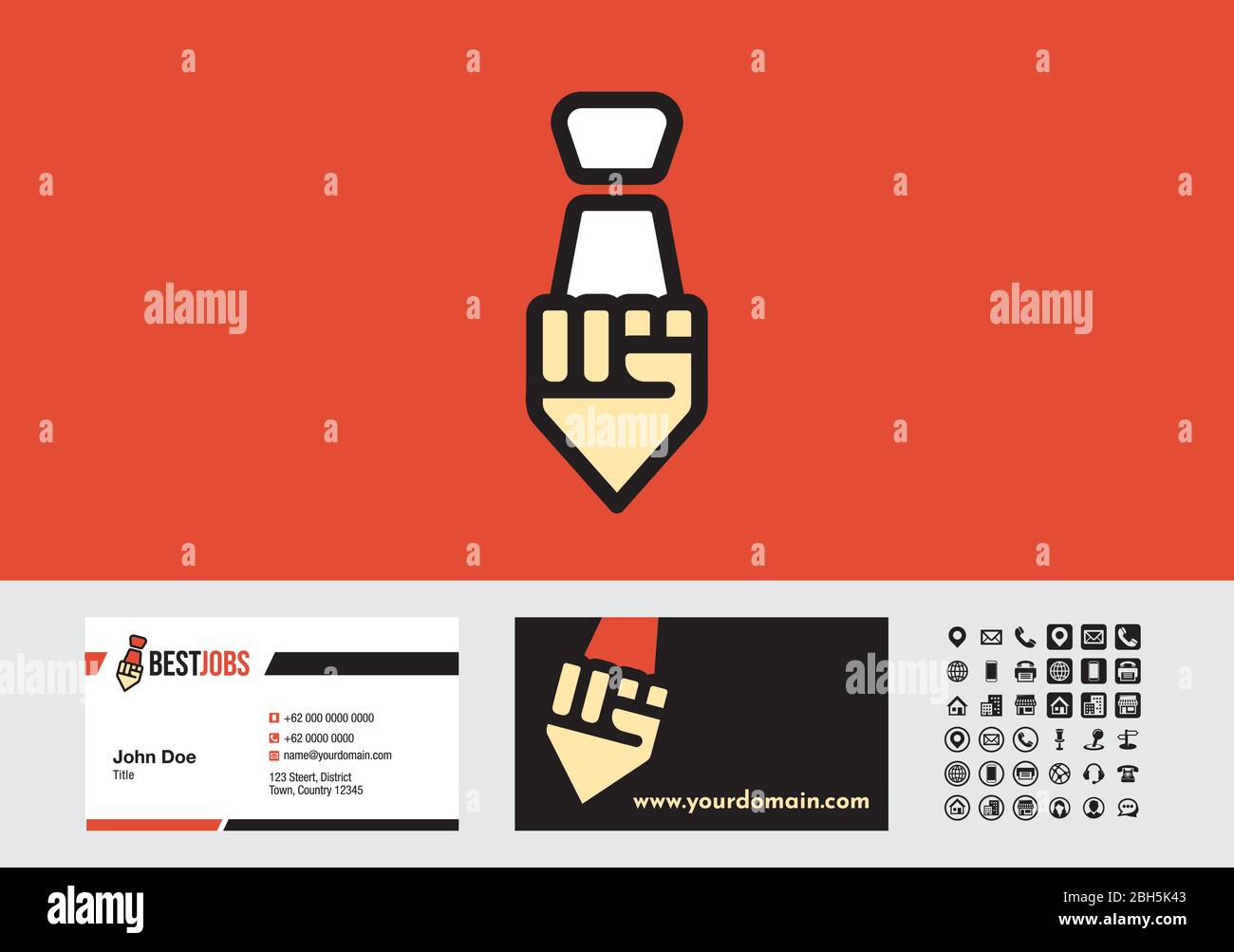 Logo recruit Stock Vector Images - Alamy