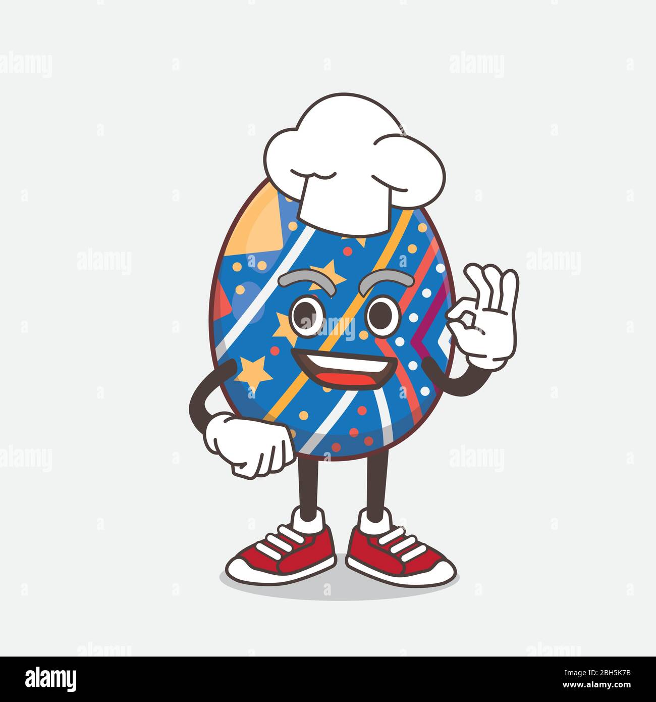 Illustration of Easter Egg Mascot Vector Character with Pose Stock ...