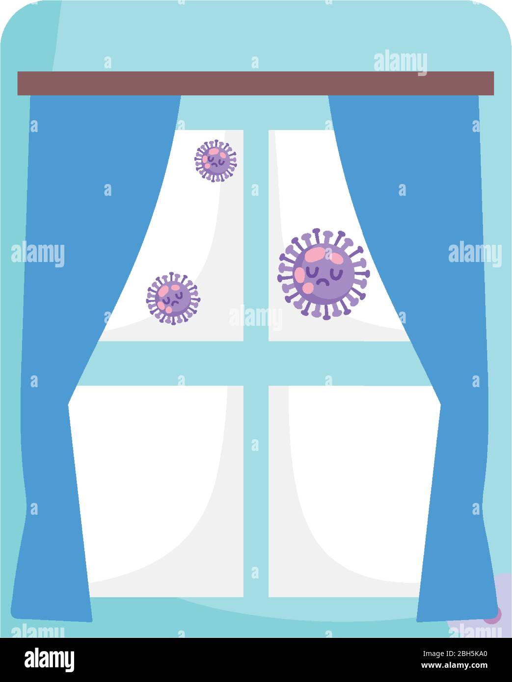 window and outside Covid 19 virus design of 2019 ncov cov coronavirus ...