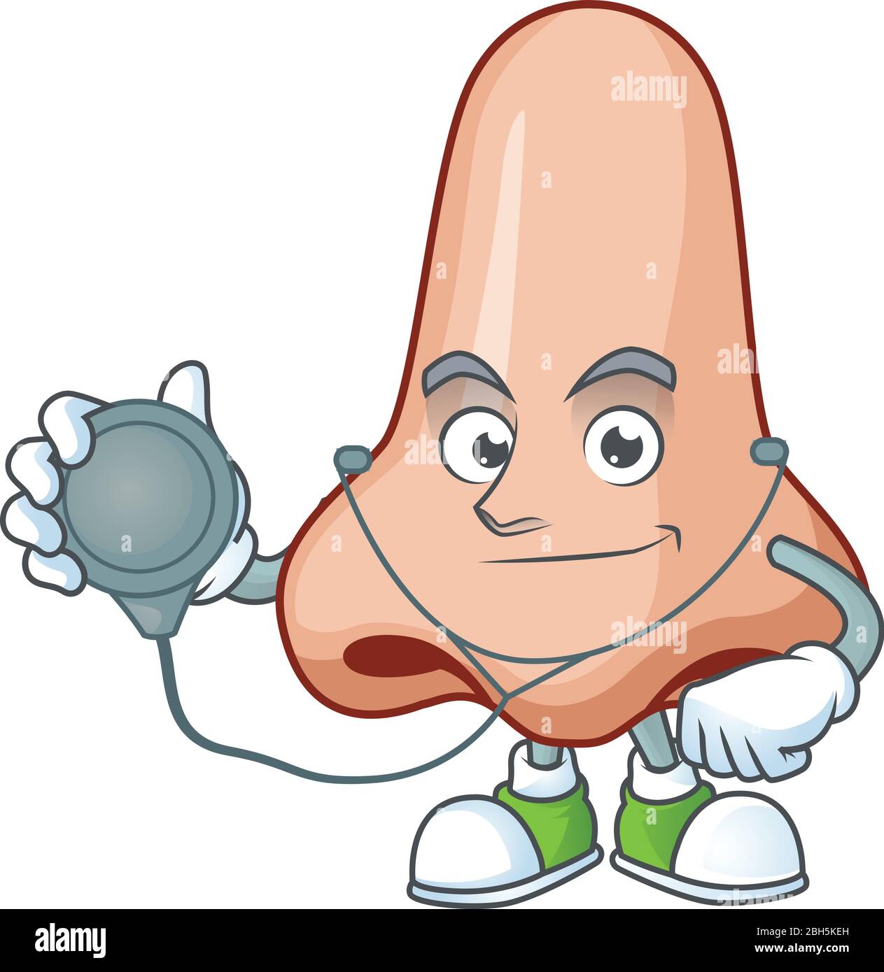 A dedicated Doctor nose Cartoon character with stethoscope Stock Vector ...