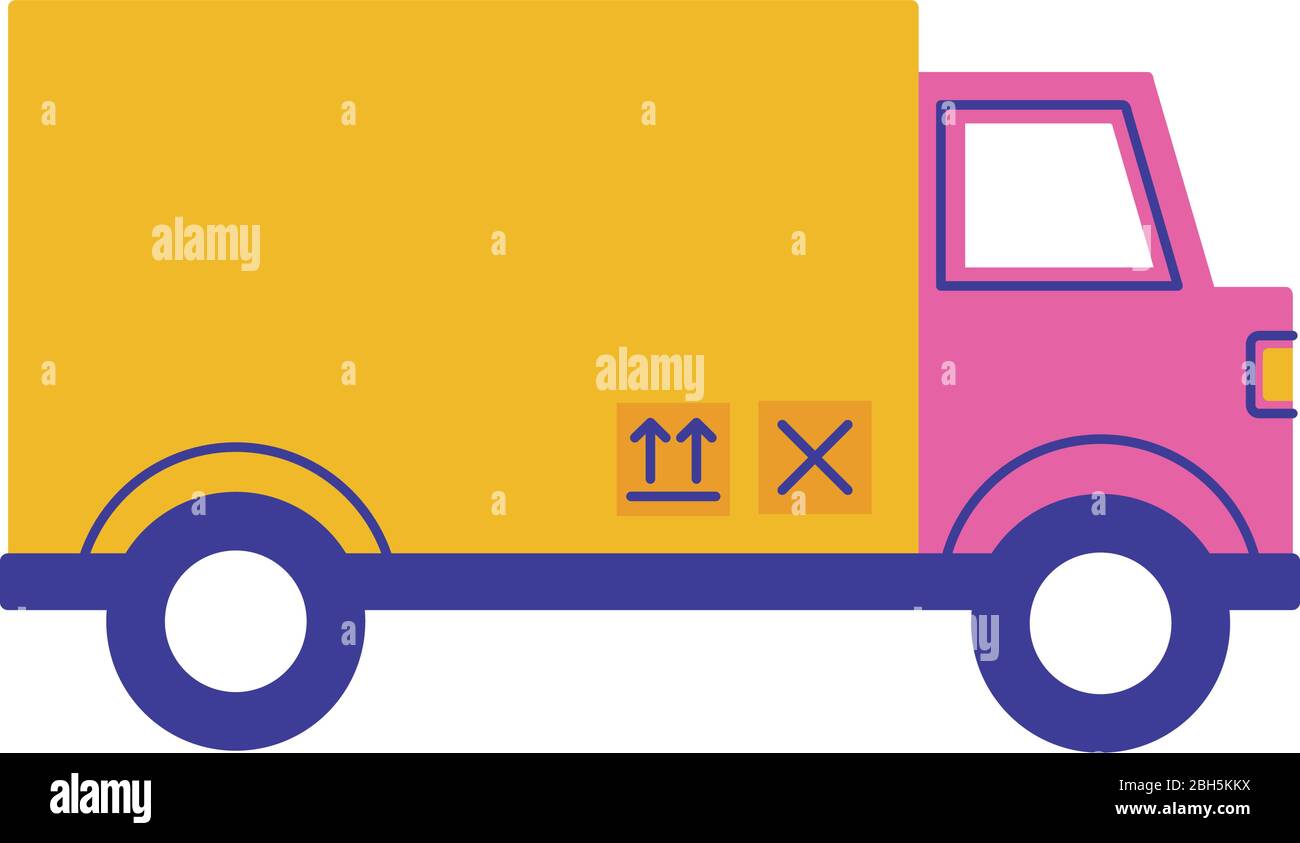 truck delivery service flat style icon Stock Vector Image & Art - Alamy