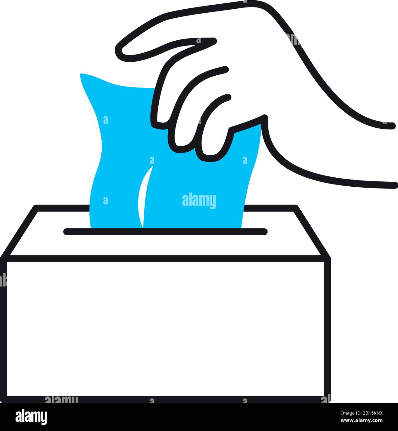 Hands over box Stock Vector Images - Alamy