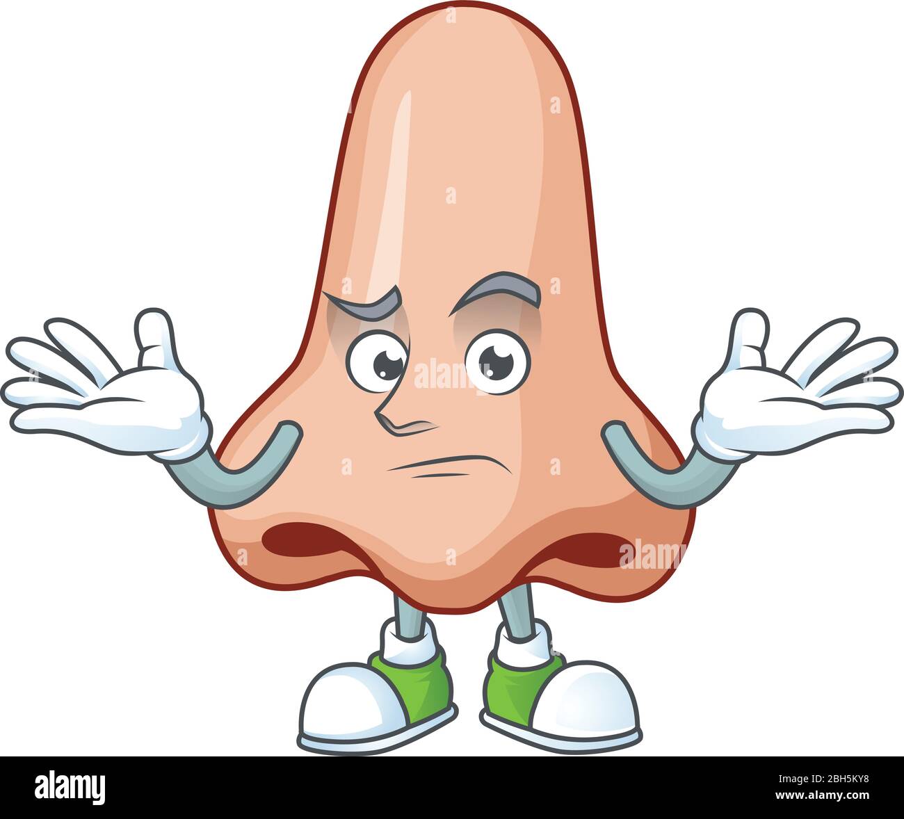 An image of nose in grinning mascot cartoon style Stock Vector Image ...