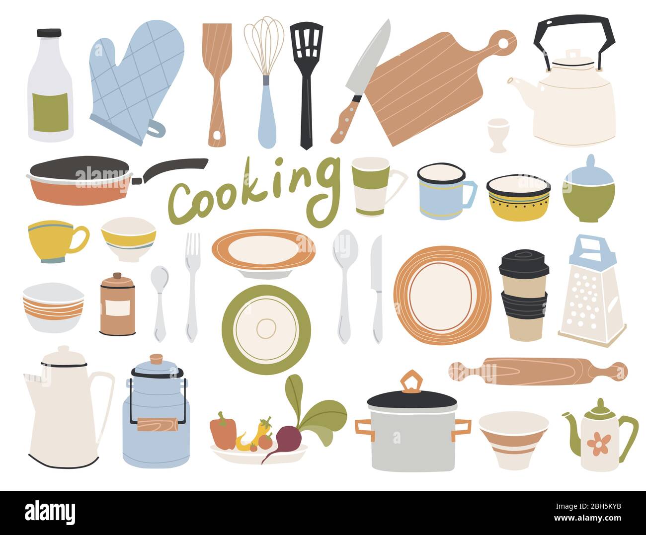 Kitchen doodle vector icon set Stock Vector Image & Art - Alamy