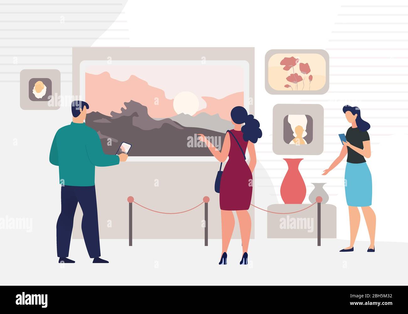 Art show paintings Stock Vector Images - Alamy