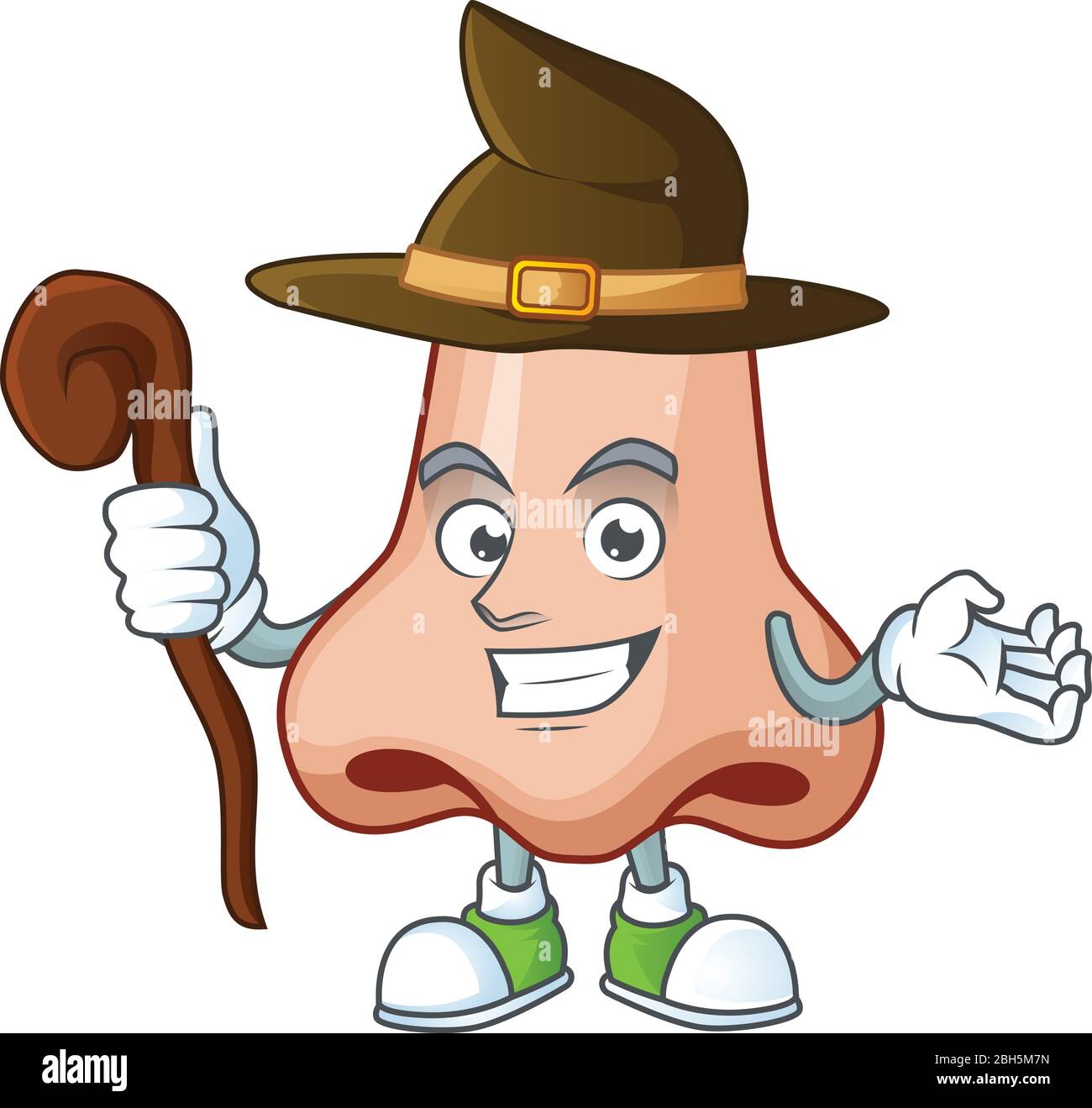 Cute and sneaky Witch nose cartoon design style Stock Vector Image ...