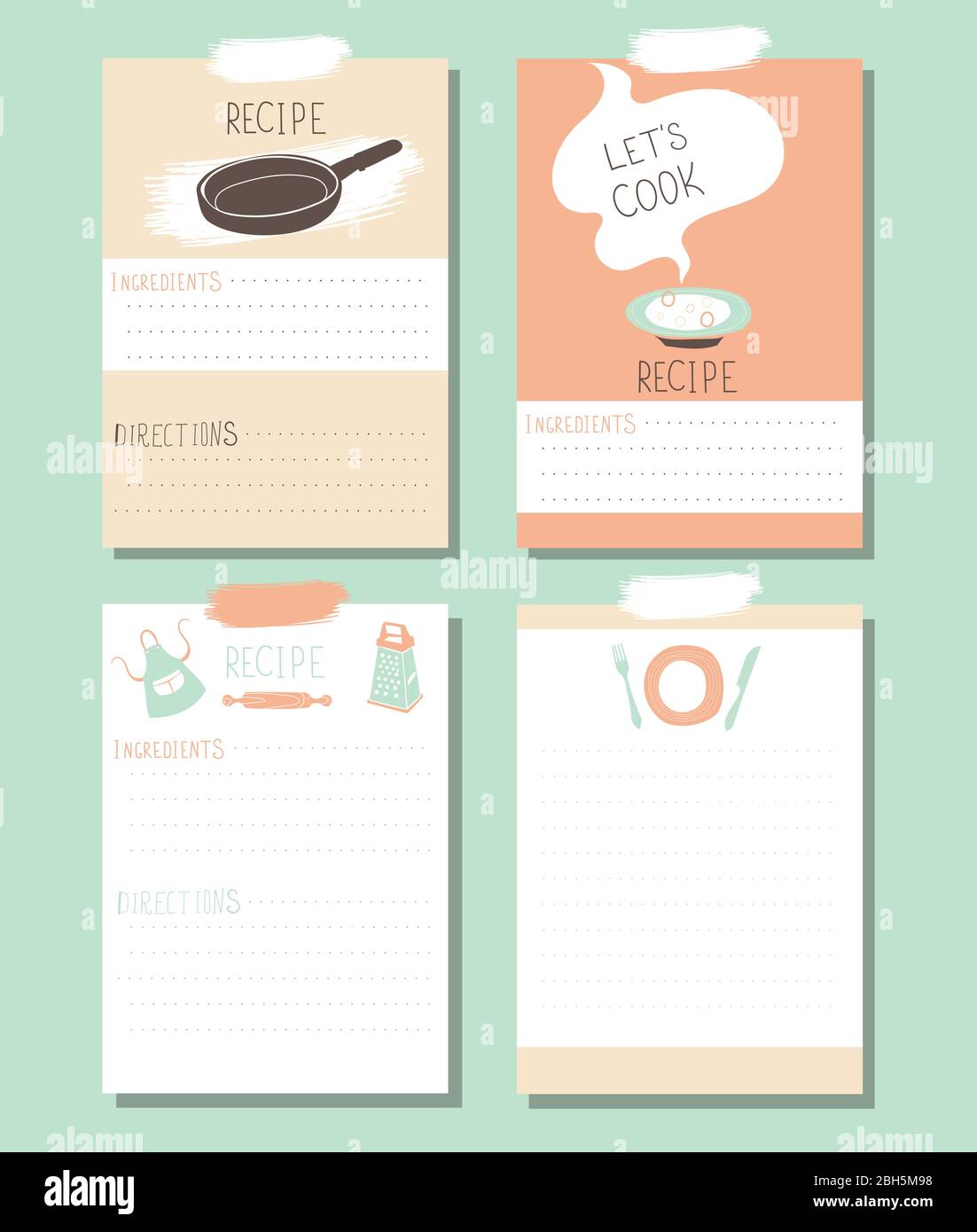 Cook book layout Stock Vector Images - Alamy