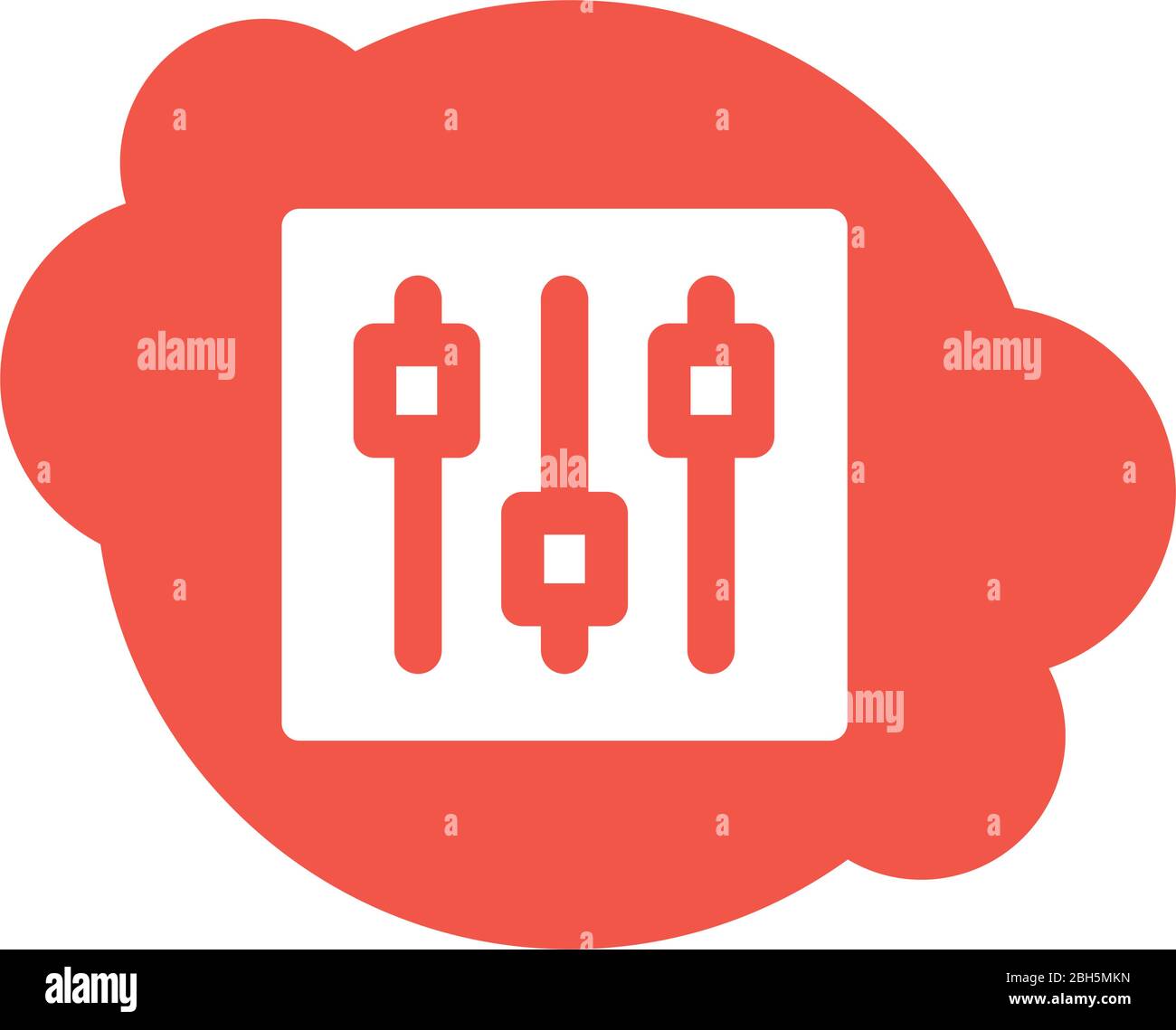 user interface audio control block style icon Stock Vector Image & Art ...