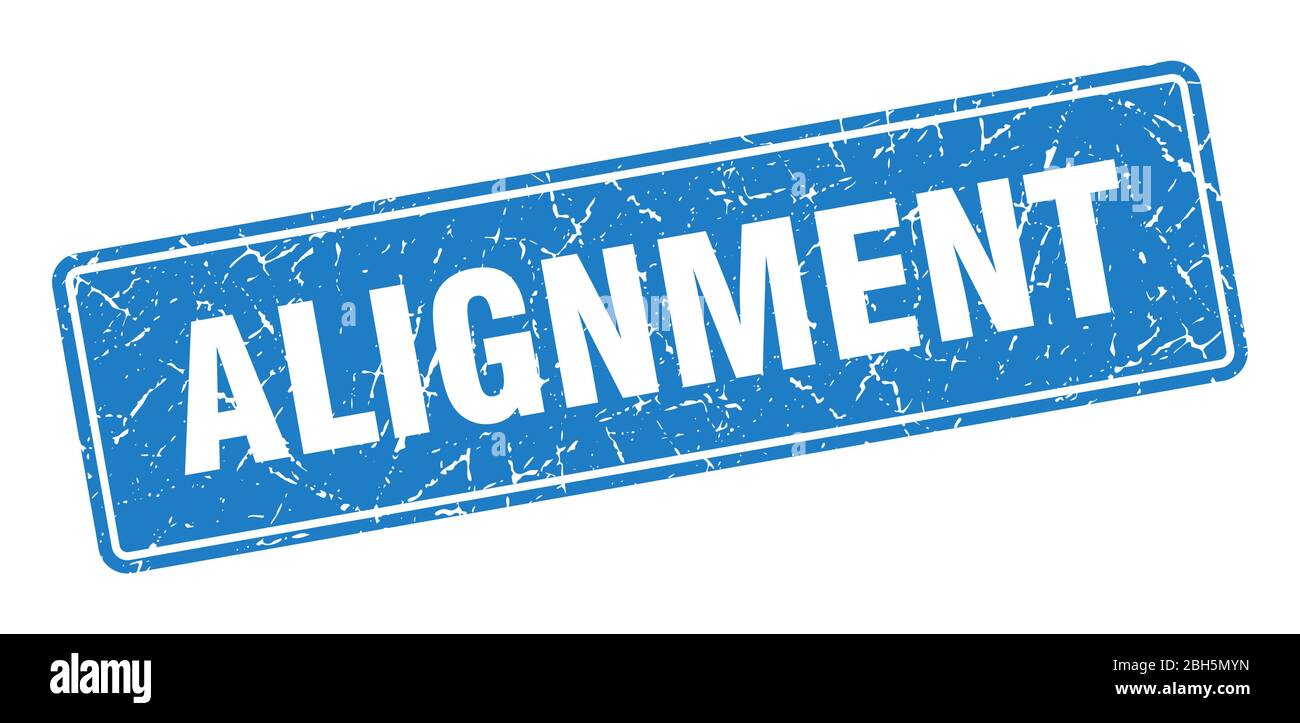 alignment stamp. alignment vintage blue label. Sign Stock Vector Image ...