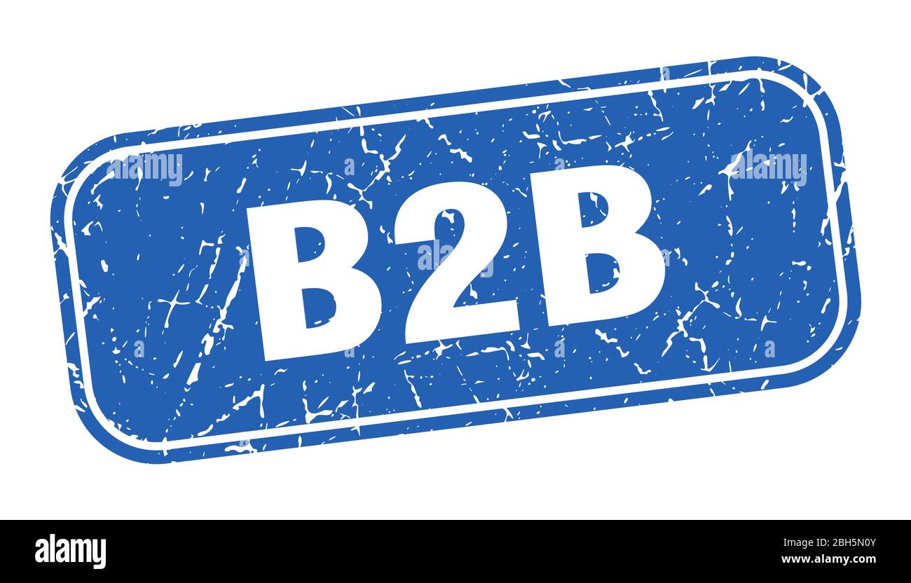 b2b stamp. b2b square grungy blue sign Stock Vector Image & Art - Alamy