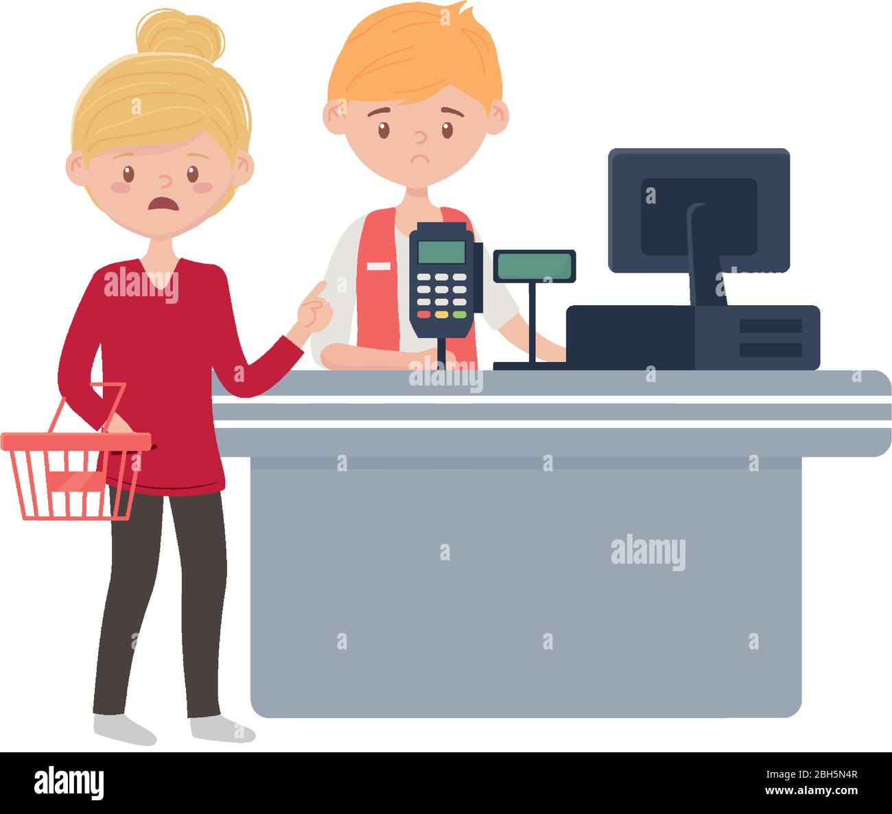 Paying At Register Clipart