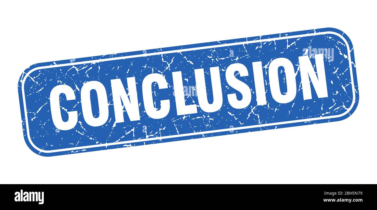 conclusion stamp. conclusion square grungy blue sign Stock Vector Image ...