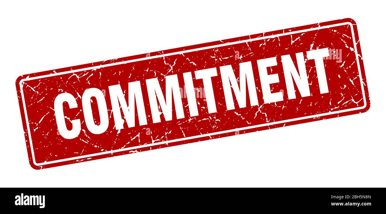 commitment stamp. commitment vintage red label. Sign Stock Vector Image ...