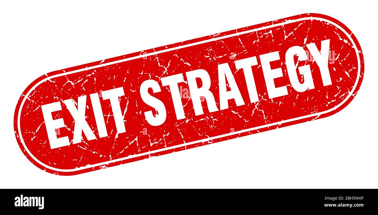 exit strategy sign. exit strategy grunge red stamp. Label Stock Vector ...