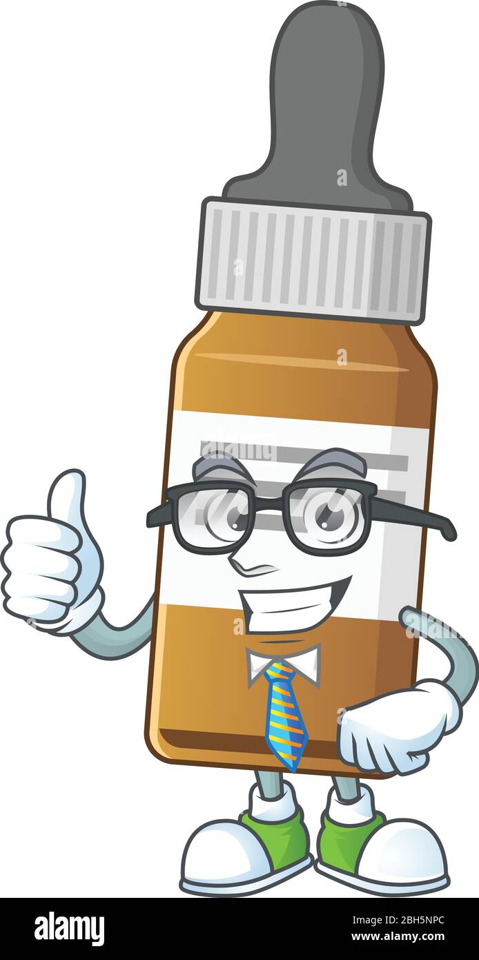 Cartoon character design of liquid bottle successful businessman Stock ...