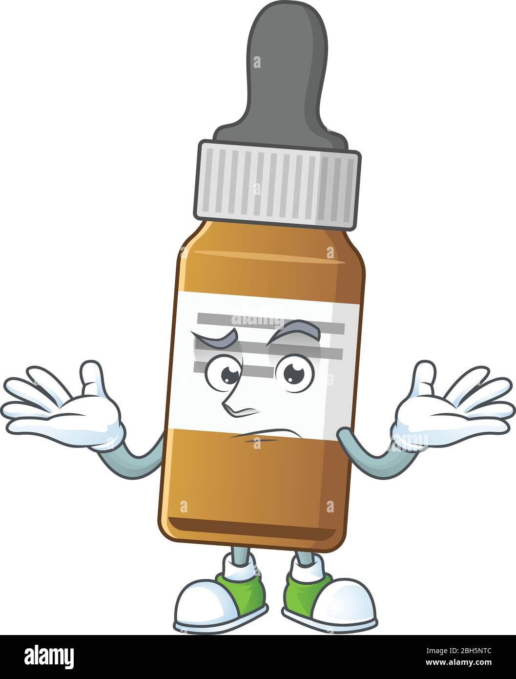An image of liquid bottle in grinning mascot cartoon style Stock Vector ...