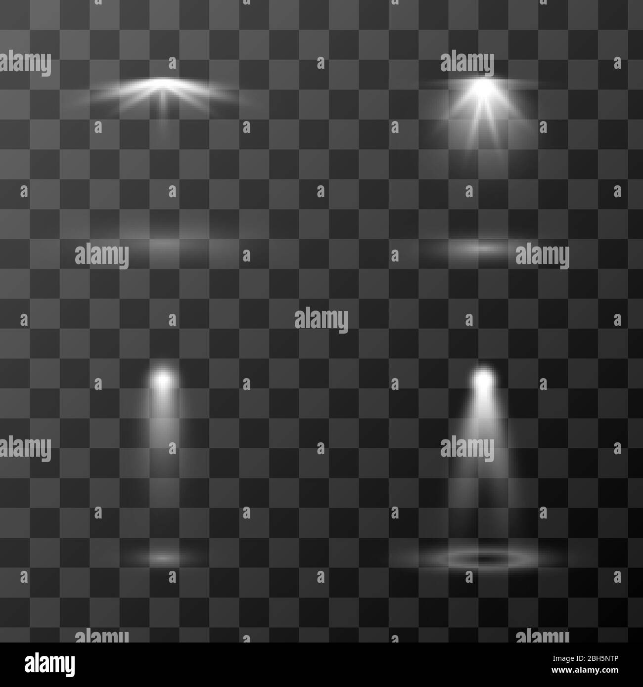 Vector set of Various scene light sources isolated on transparent ...