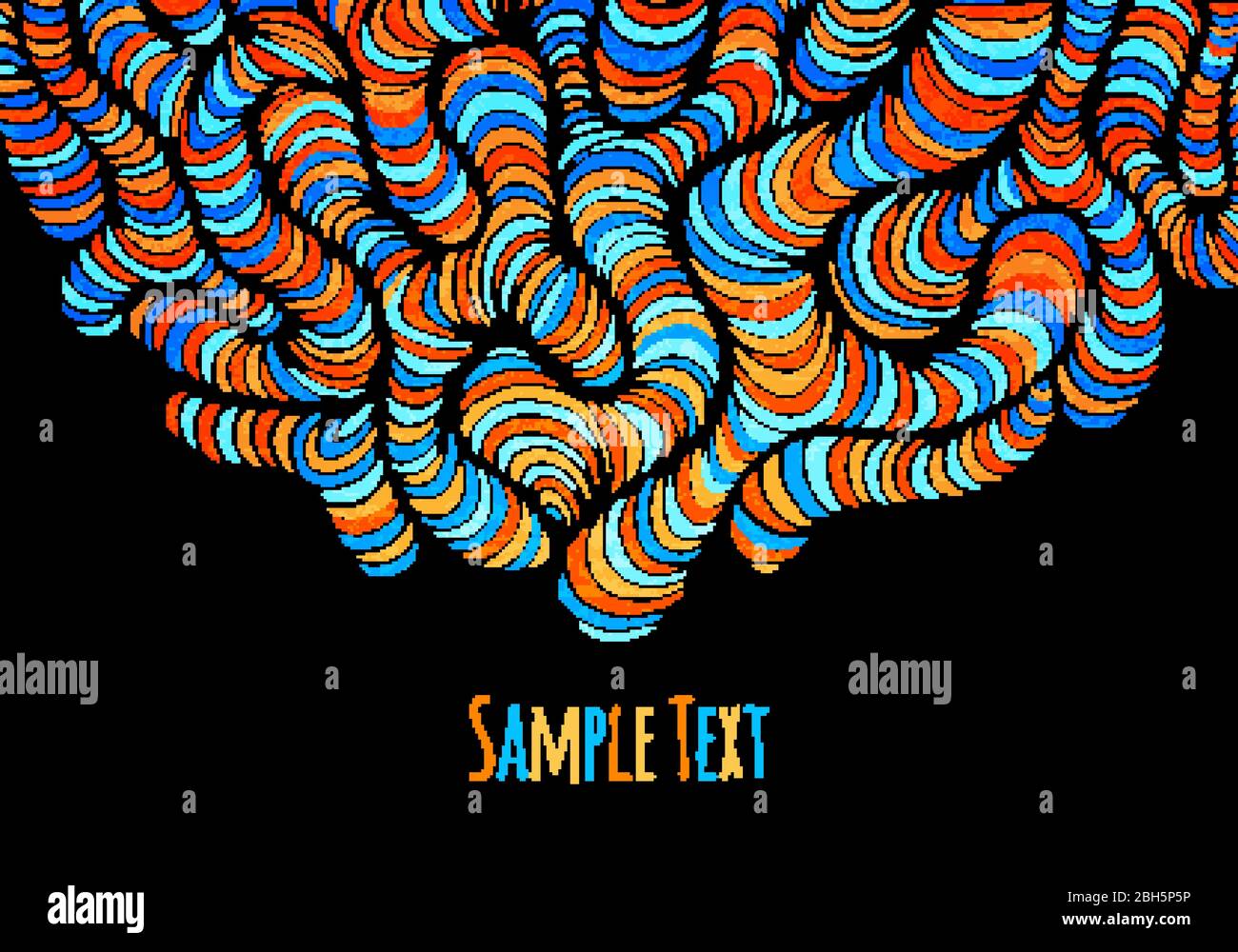 Beautiful card with bright doodle pattern, vector illustration Stock ...