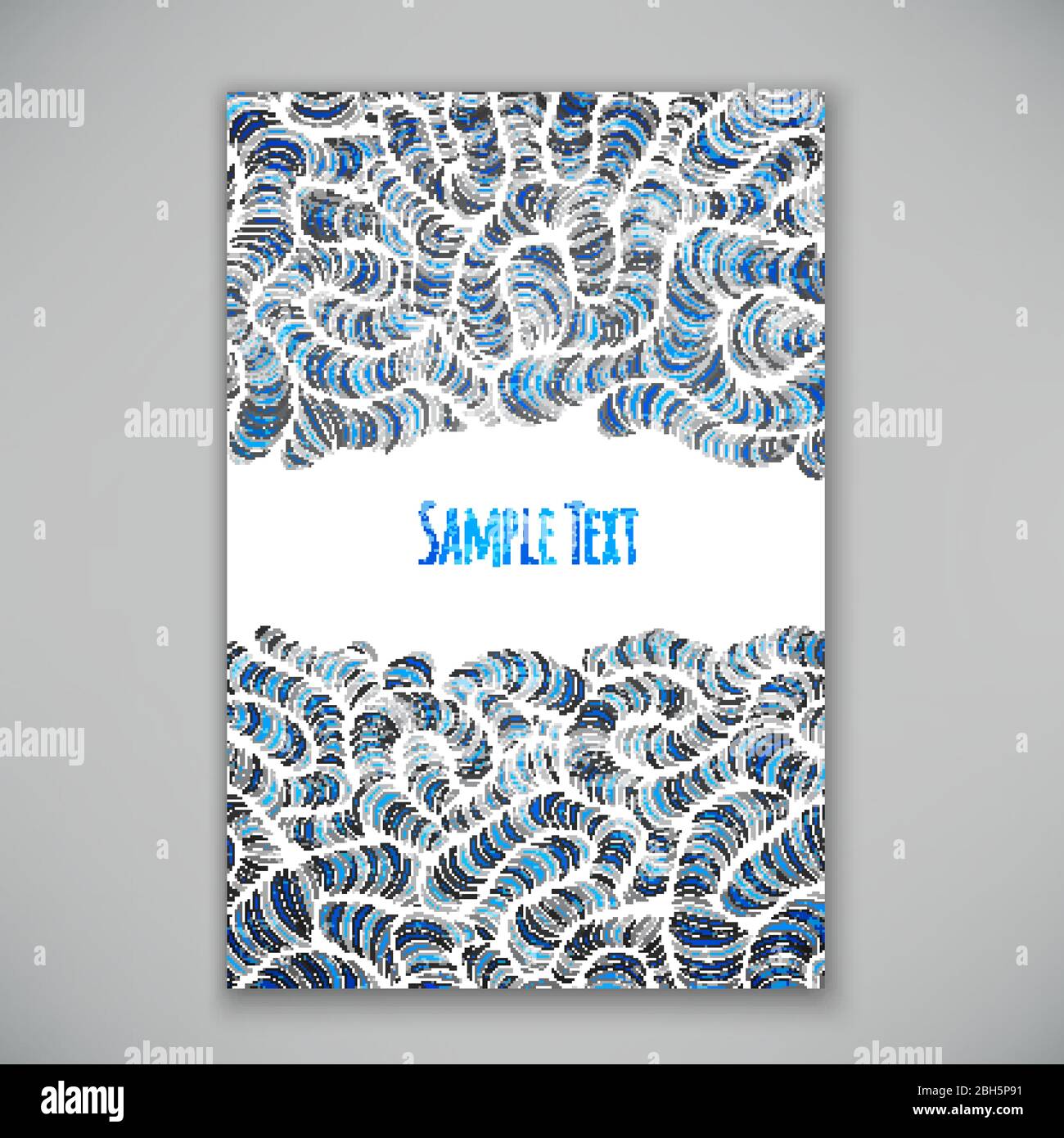 Beautiful card template with wave pattern. Vector illustration Stock ...