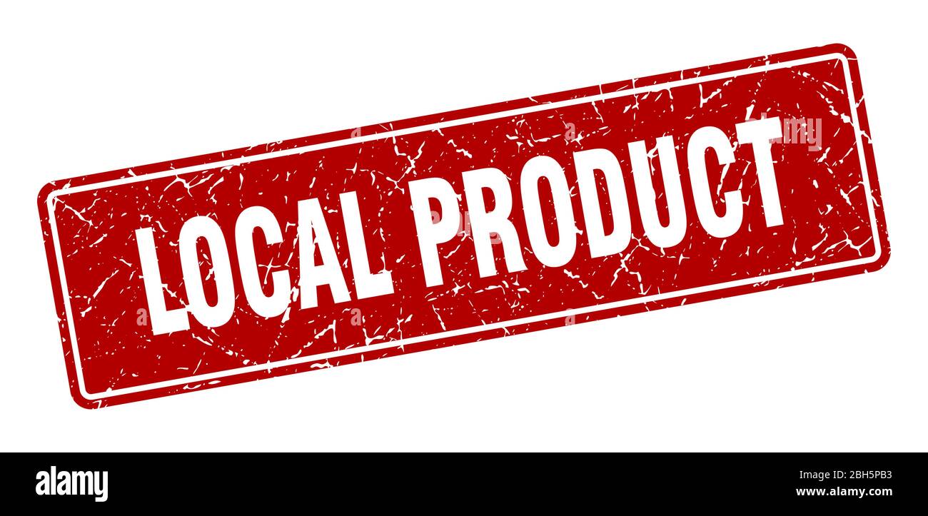 local product stamp. local product vintage red label. Sign Stock Vector ...