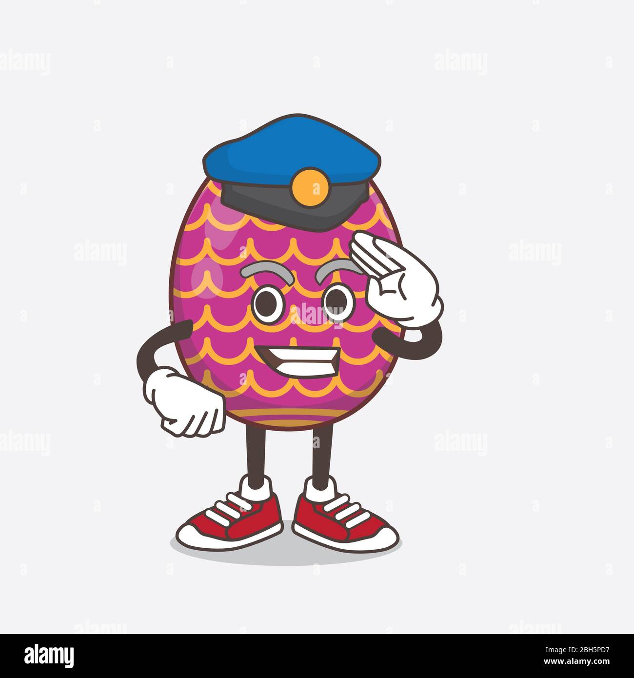 An illustration of Easter Egg cartoon mascot character working as a ...