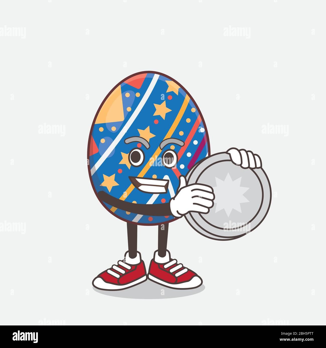 Illustration of Easter Egg Mascot Vector Character with Pose Stock ...