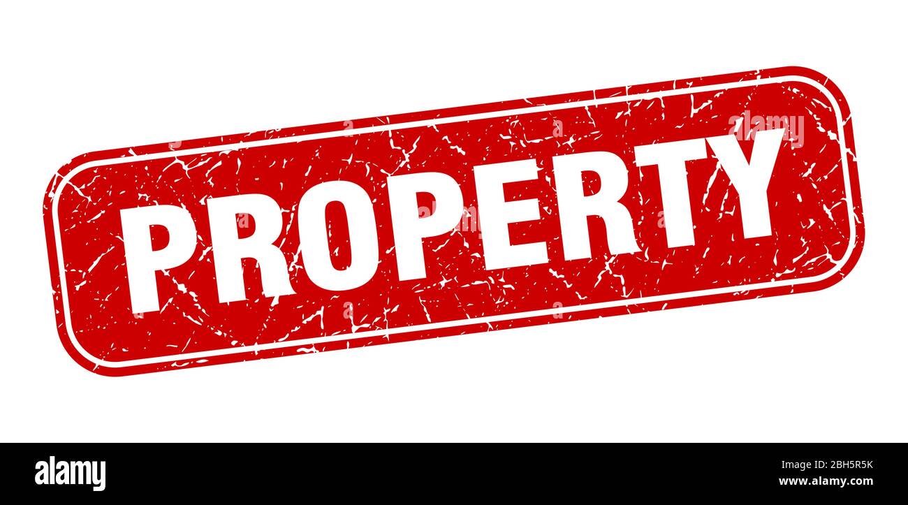 property stamp. property square grungy red sign Stock Vector Image ...