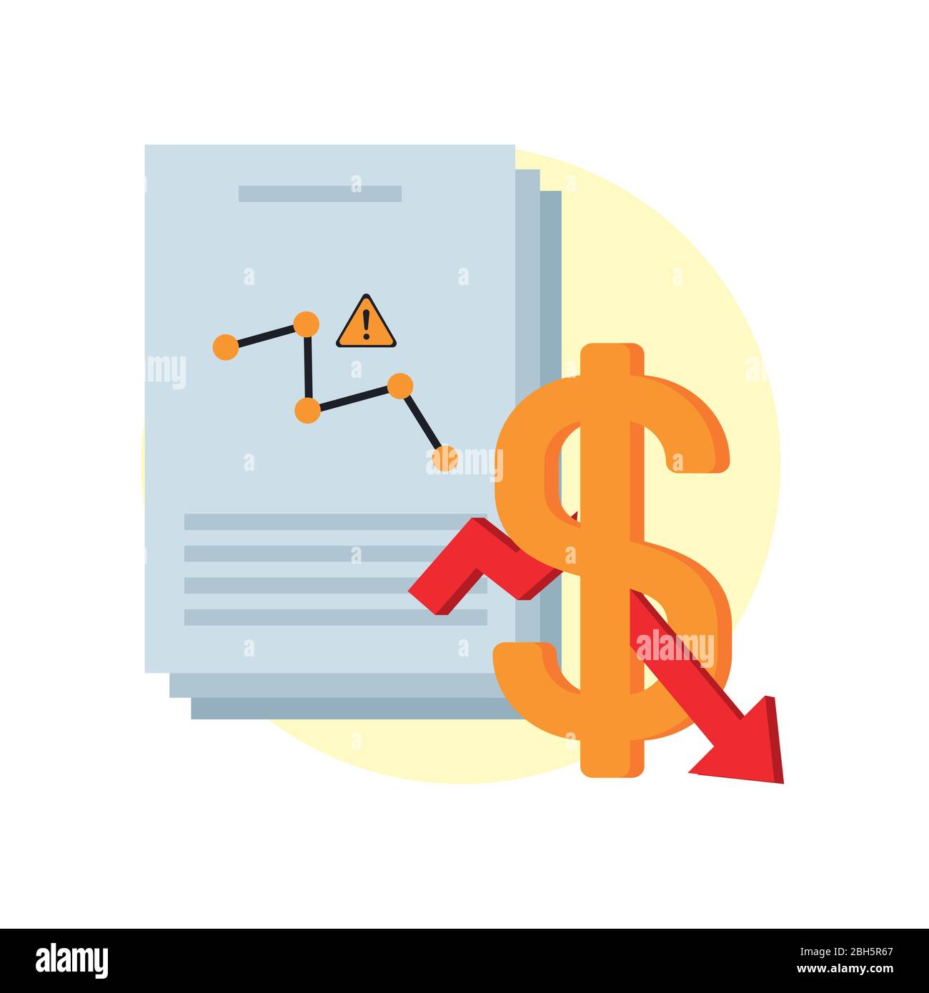 financial report and money symbol over white background, colorful ...