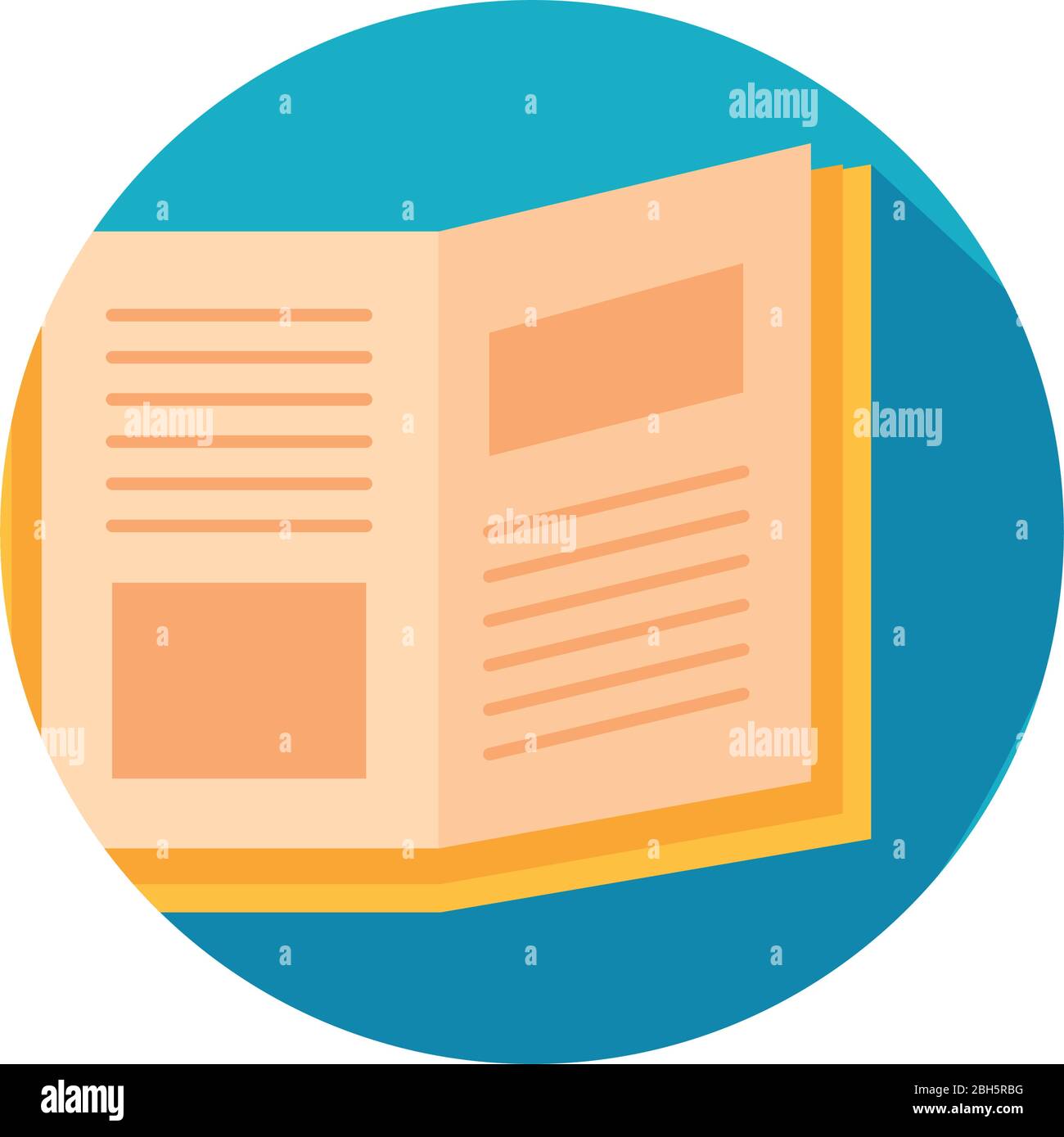 text book open block style icon Stock Vector Image & Art - Alamy