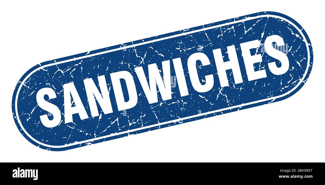 sandwiches sign. sandwiches grunge blue stamp. Label Stock Vector Image ...