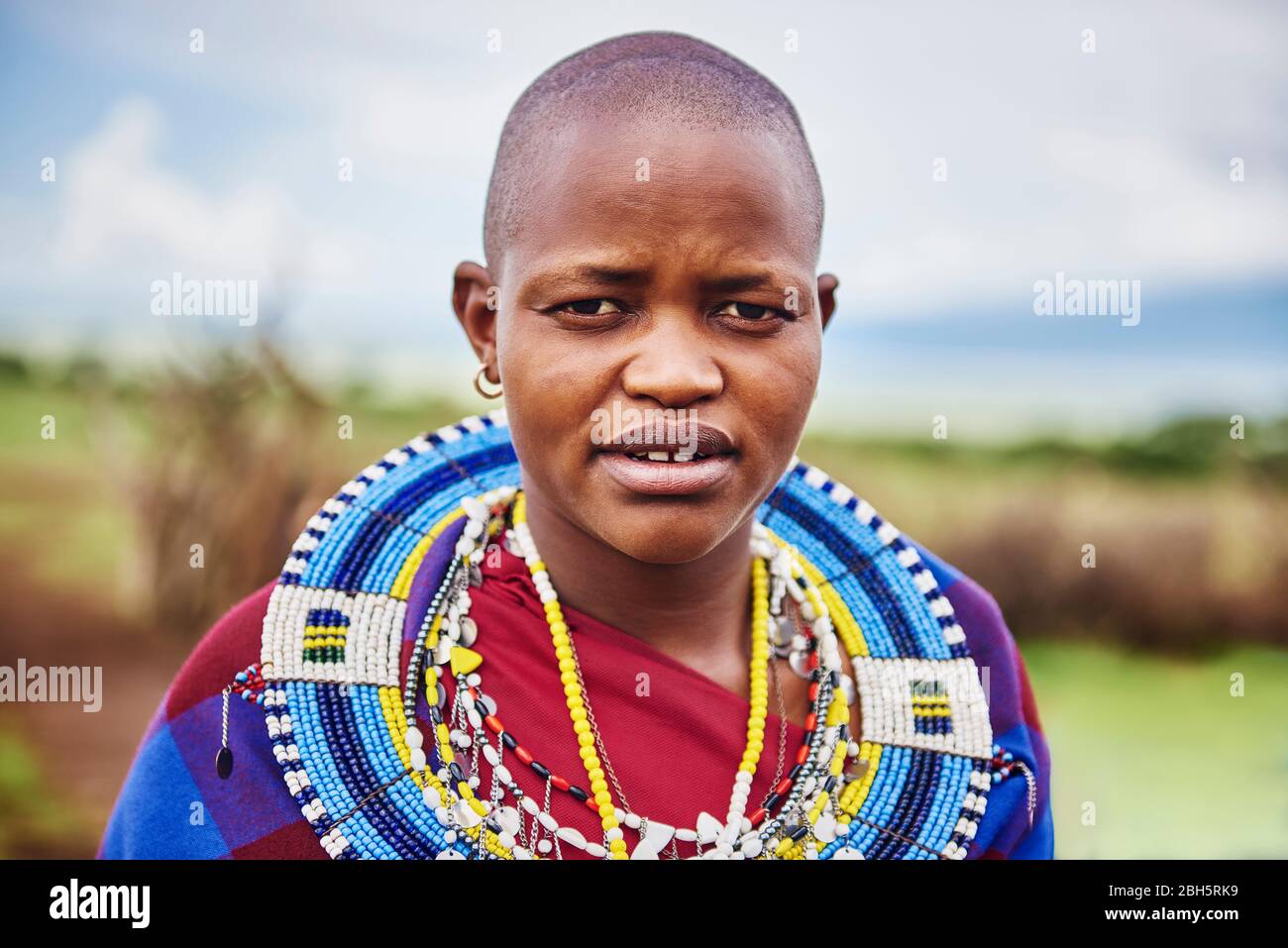 Portrait of Masai man in Africa Stock Photo - Alamy