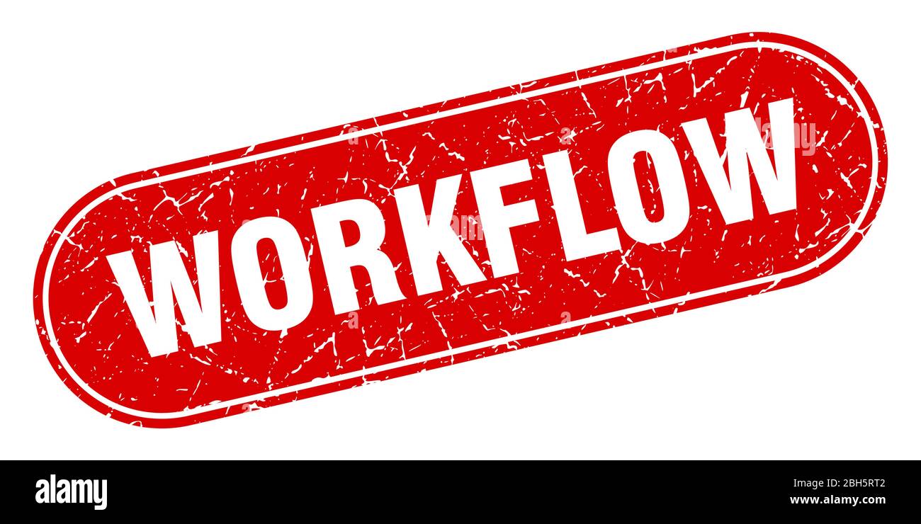 workflow sign. workflow grunge red stamp. Label Stock Vector Image ...