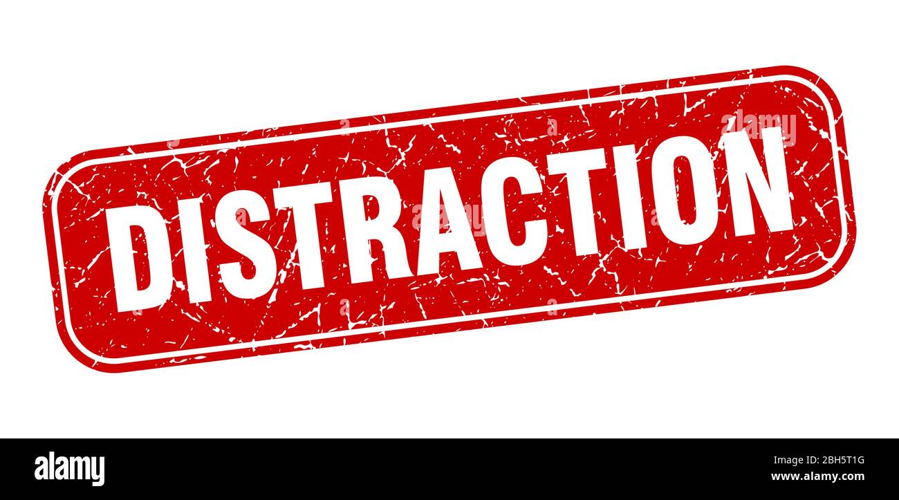 distraction stamp. distraction square grungy red sign Stock Vector ...