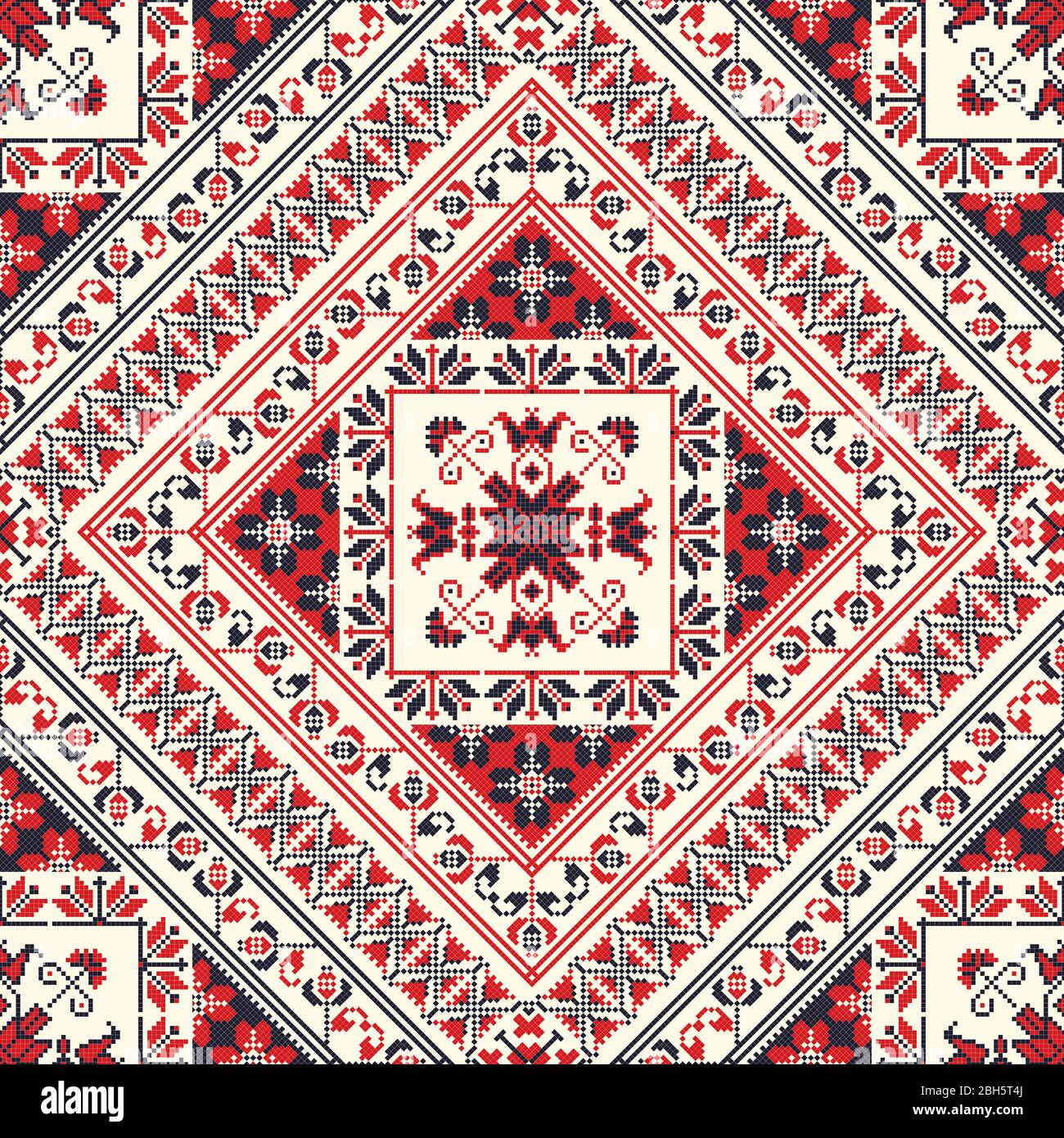 Romanian vector pattern inspired from traditional embroidery Stock ...