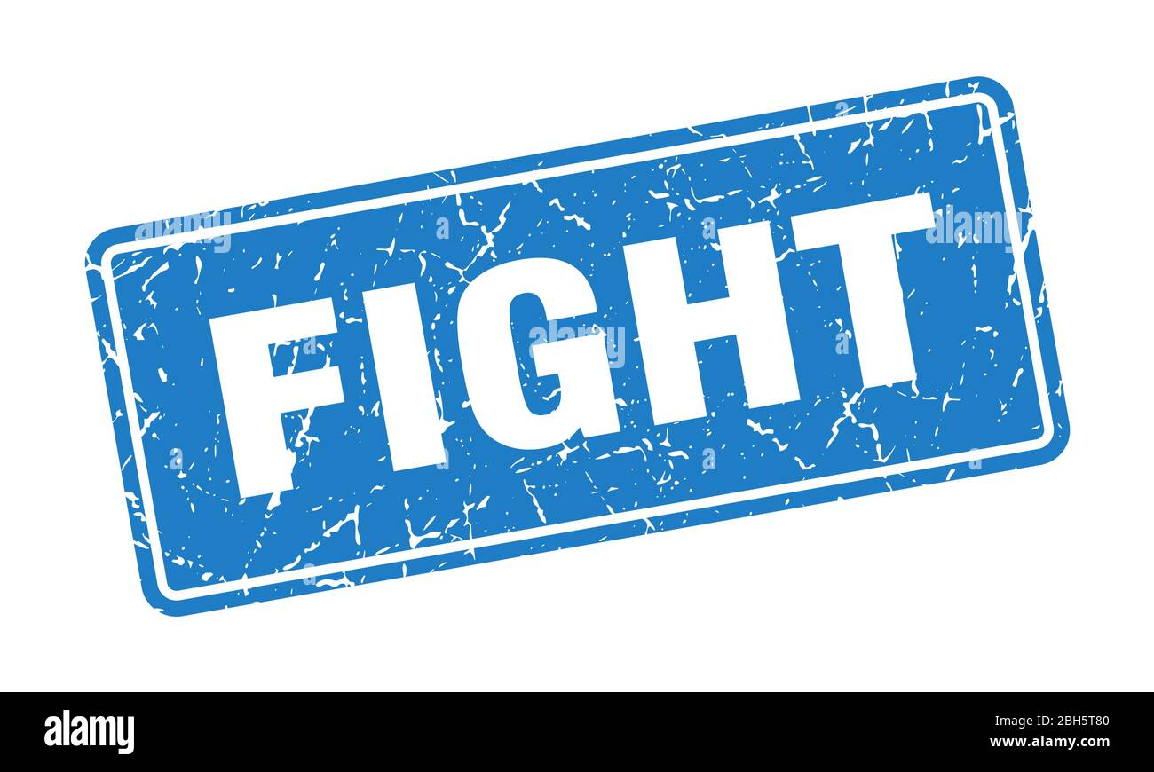 fight stamp. fight vintage blue label. Sign Stock Vector Image & Art ...