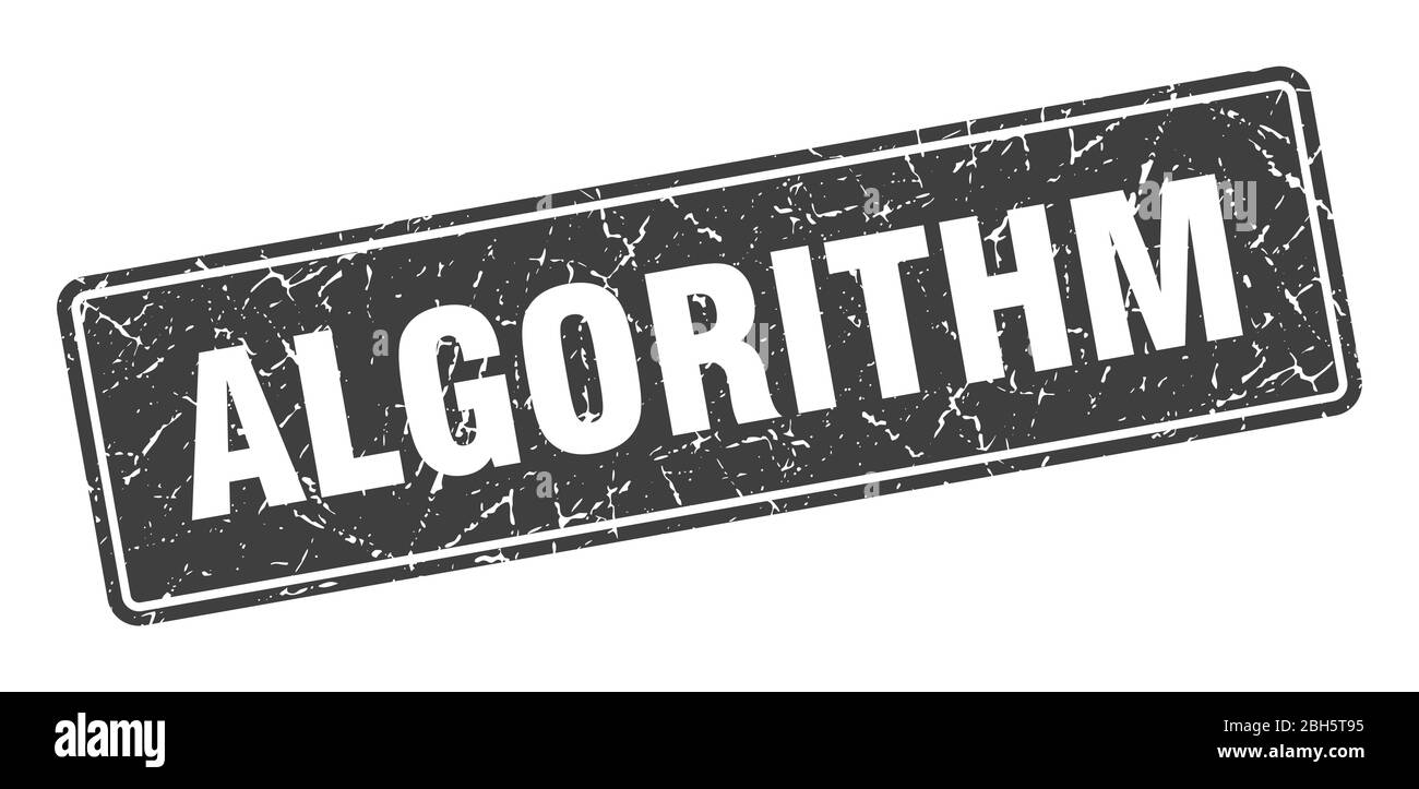 Algorithm Stamp Algorithm Vintage Black Label Sign Stock Vector Image 8882