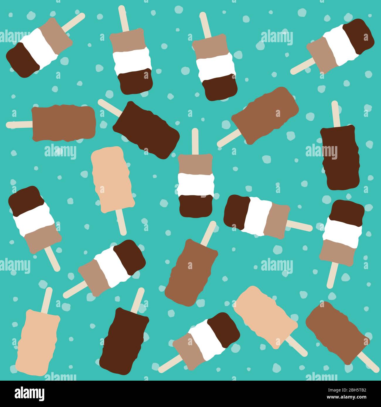 Ice cream seamless pattern. Chocolate ice cream Stock Vector Image ...