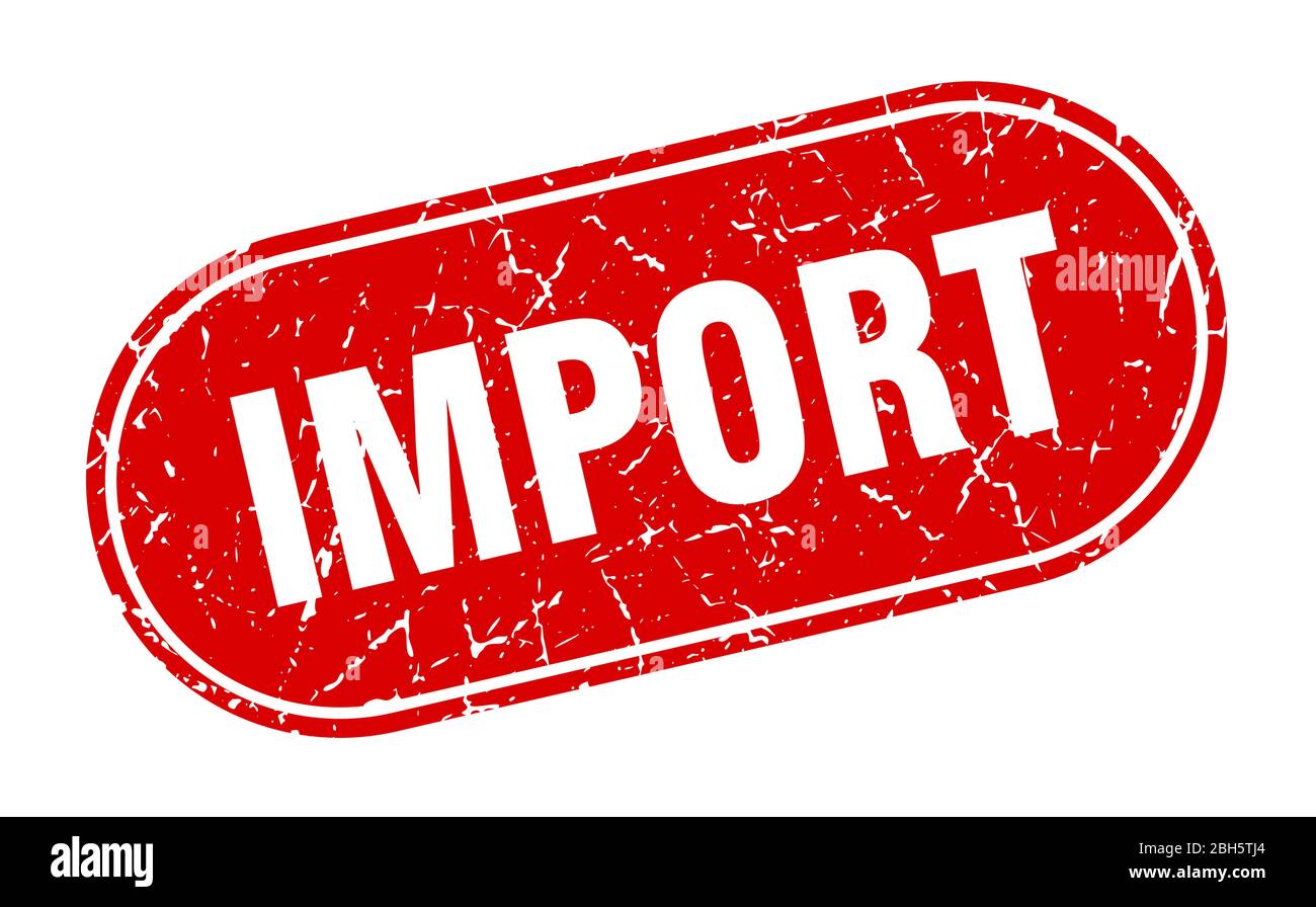 import sign. import grunge red stamp. Label Stock Vector Image & Art ...