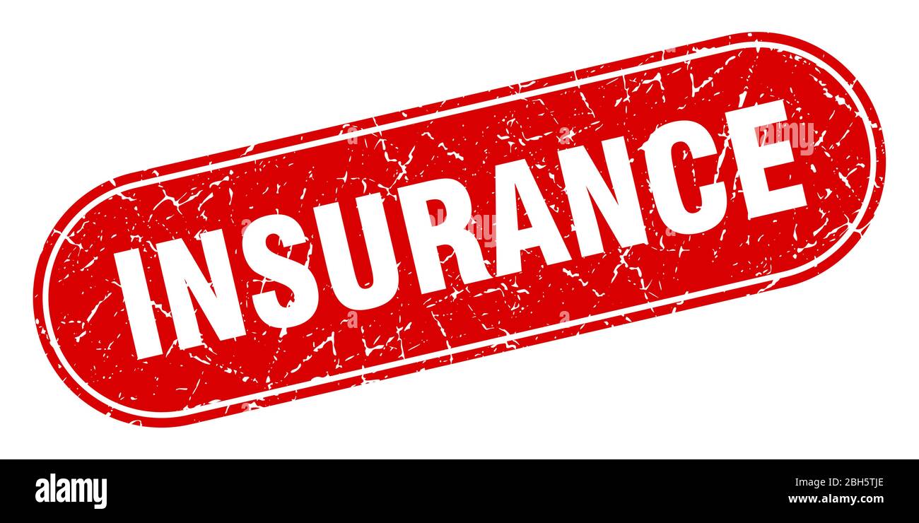 insurance sign. insurance grunge red stamp. Label Stock Vector Image ...
