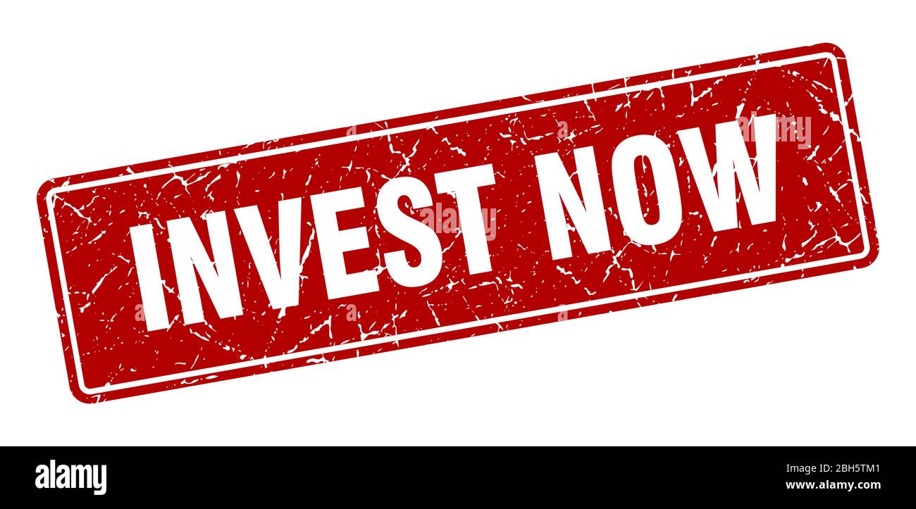 invest now stamp. invest now vintage red label. Sign Stock Vector Image ...
