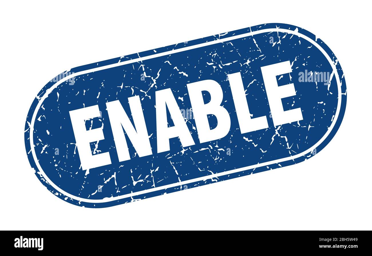 enable sign. enable grunge blue stamp. Label Stock Vector Image & Art ...