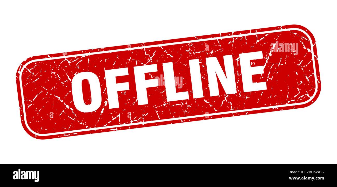 offline stamp. offline square grungy red sign Stock Vector Image & Art ...