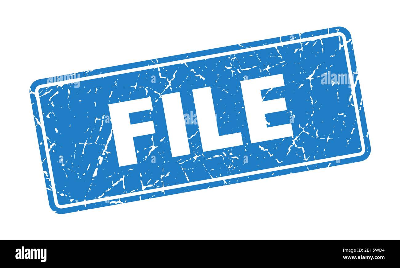 file stamp. file vintage blue label. Sign Stock Vector Image & Art - Alamy