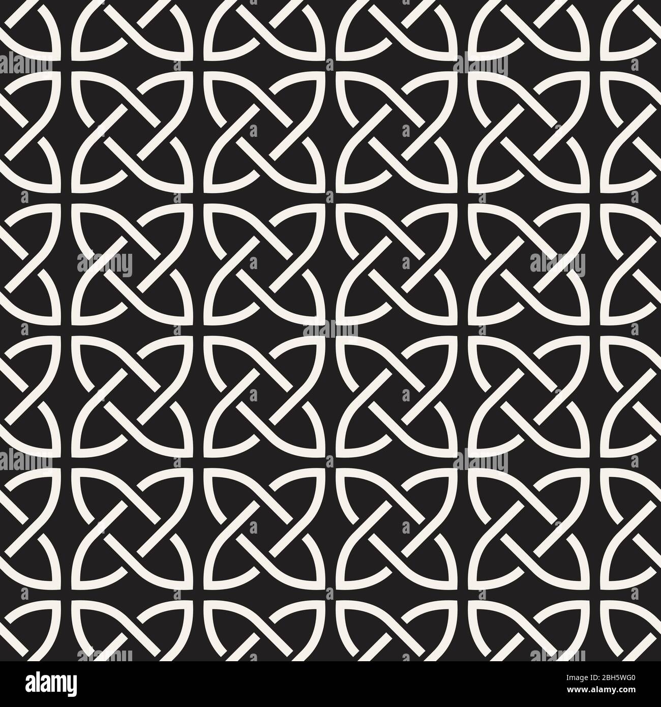 Vector seamless interlacied pattern. Simple abstract lines lattice. Repeating geometric tiles ...